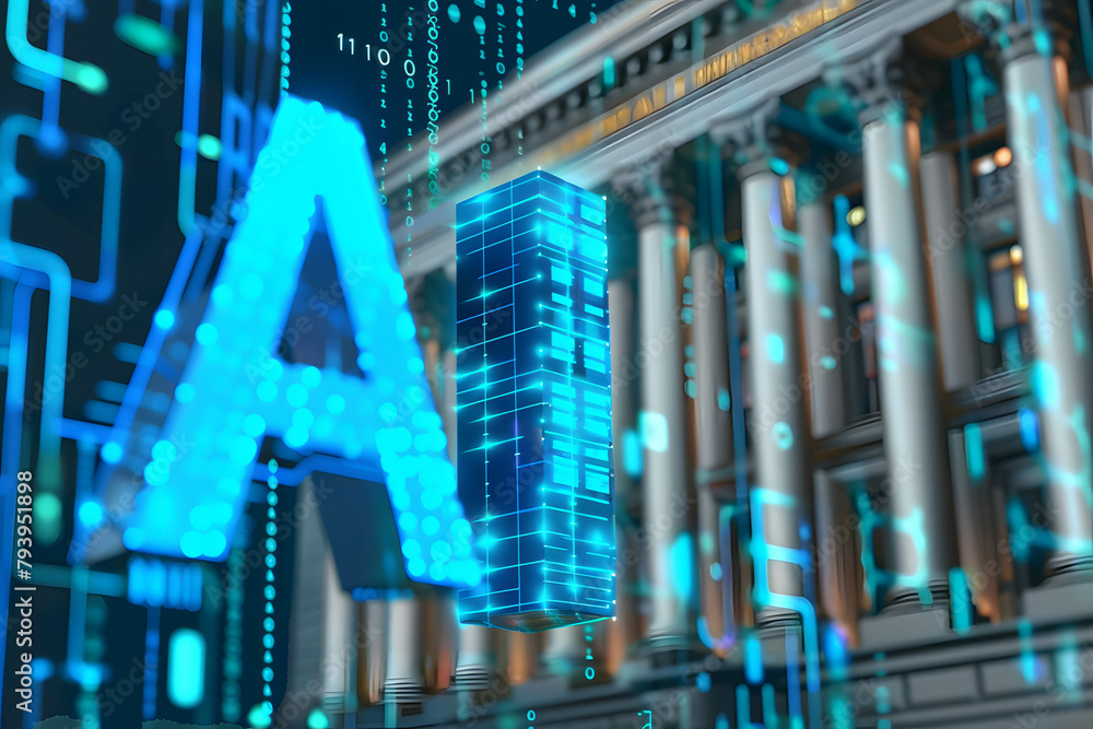 AI and digital banking concept, new technology network using for ...