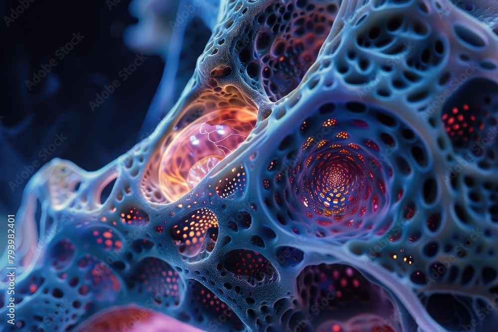 A 3D closeup of the intricate vestibular system inside the ear ...