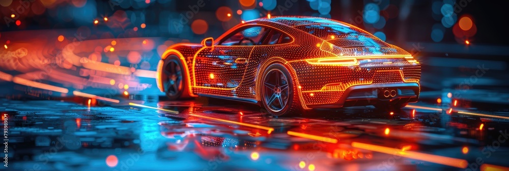 Autonomous electric car navigating through a smart city with ...
