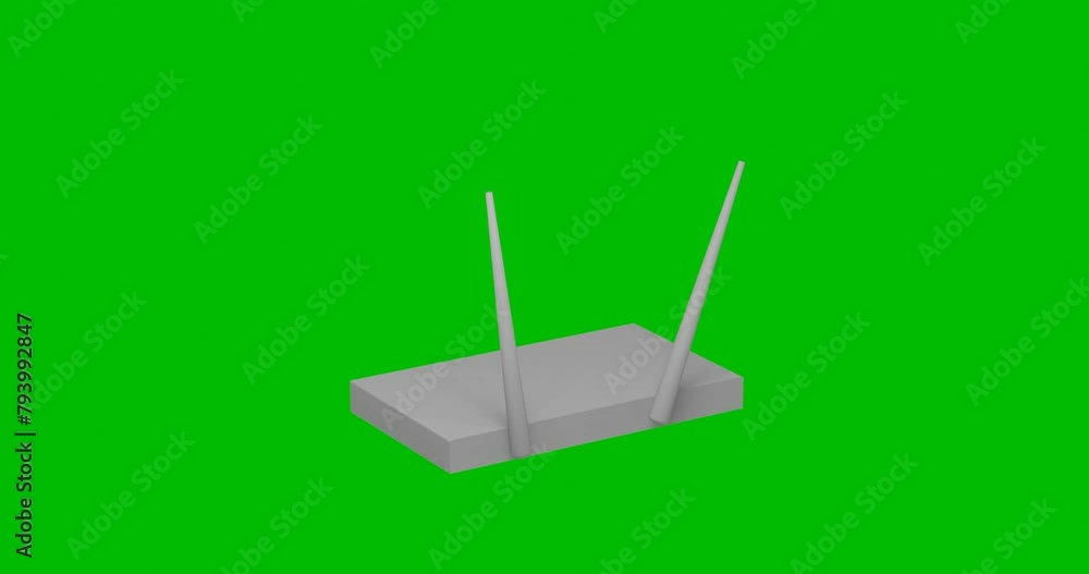 Animation of rotation of a white router symbol with shadow. Simple and ...