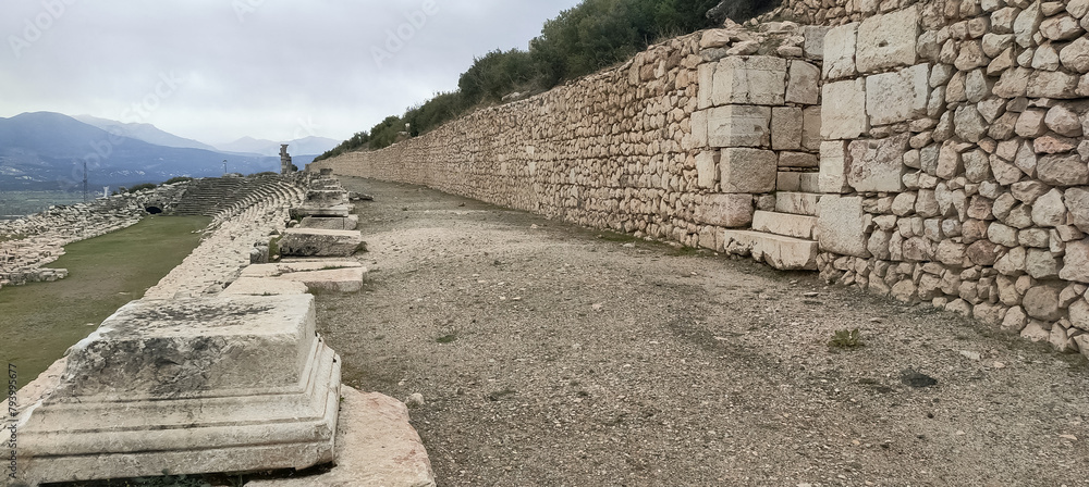 Ancient stadium in the ancient Greek Roman city of Cibyra in Burdur ...