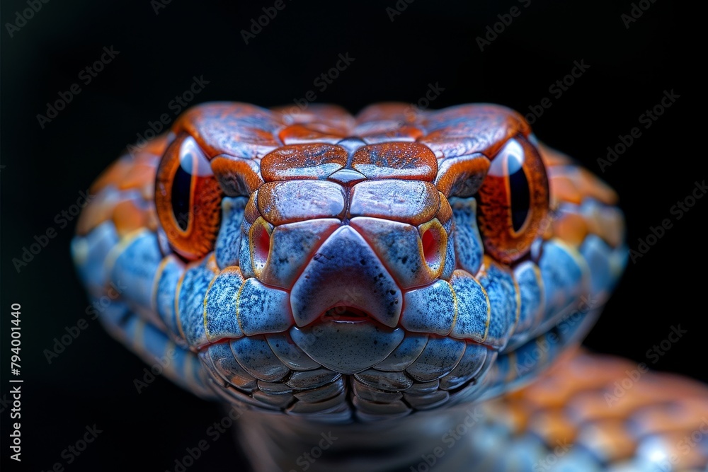 King Cobra: Erecting its hood with menacing eyes, illustrating the apex ...