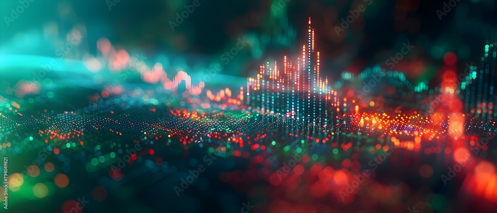 3D line graph with segments increasing in height showing consistent ...
