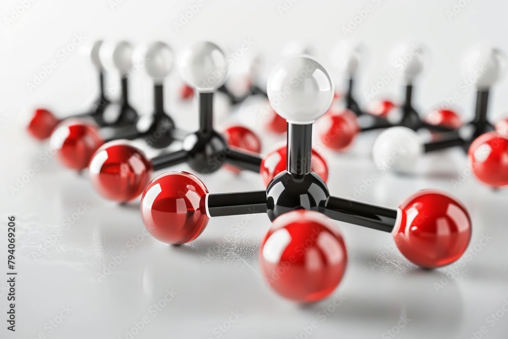 ภาพประกอบสต็อก hydrogen peroxide molecule structural formula and 3d ...