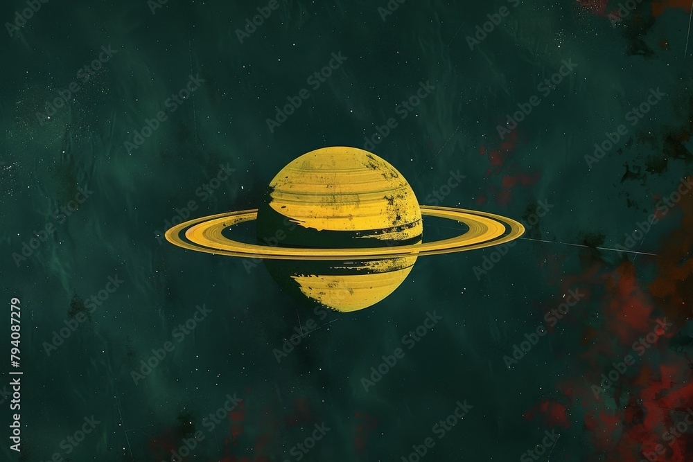 Saturn from space - realistic and beautiful - approaching planet with ...