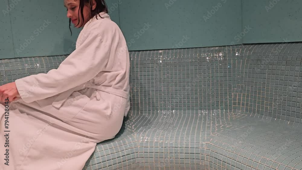 Himalayan salt blocks. Warm sauna with walls made of medicinal pink ...