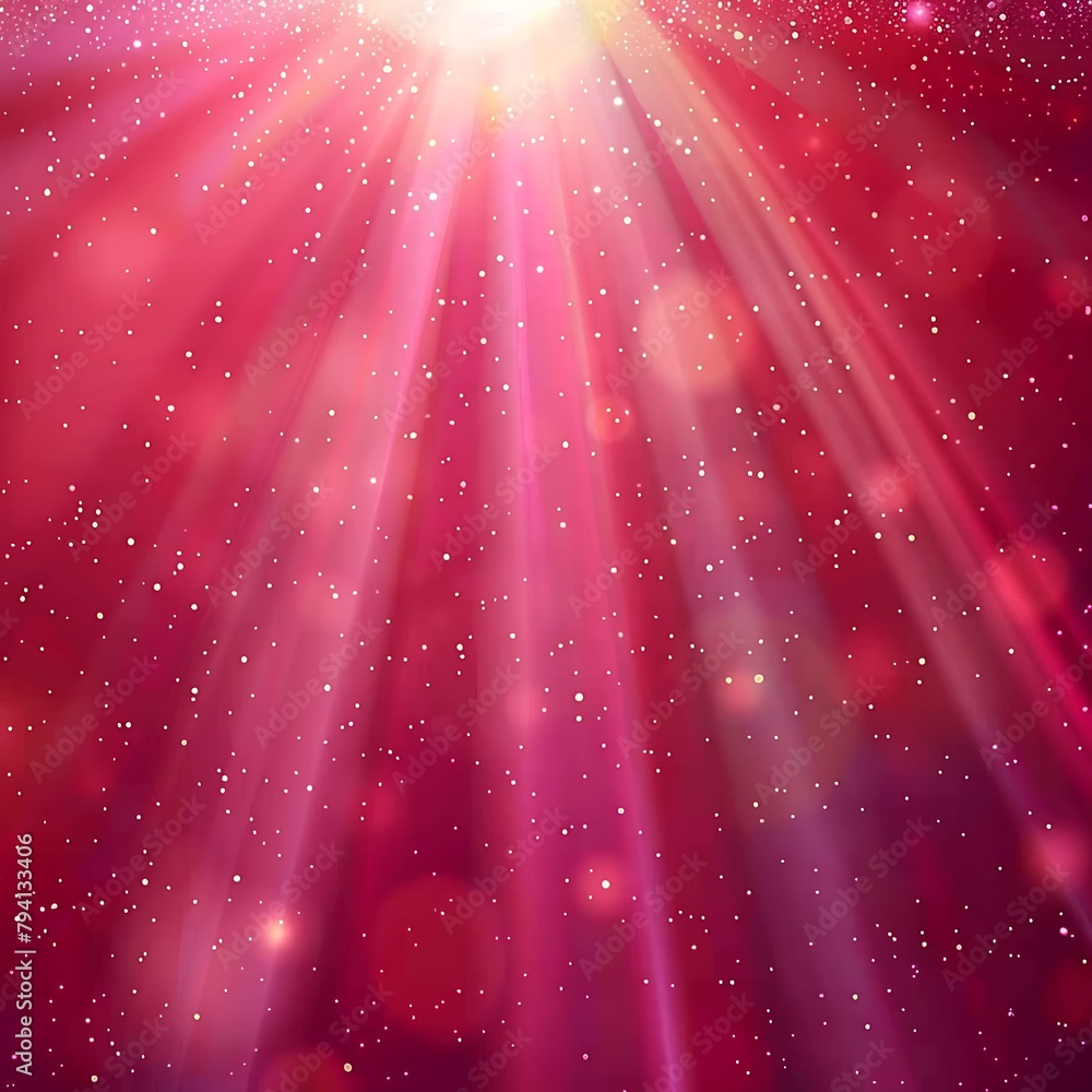 Red background, rays of red light shining from the top right corner to ...