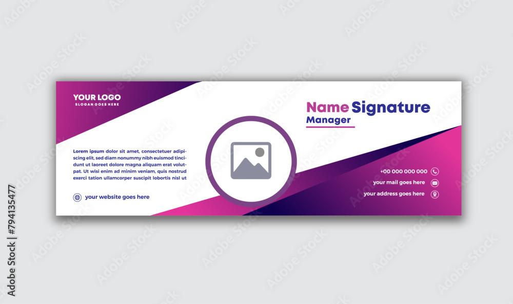 Professional Email signature template design. Corporate, Modern Eye ...