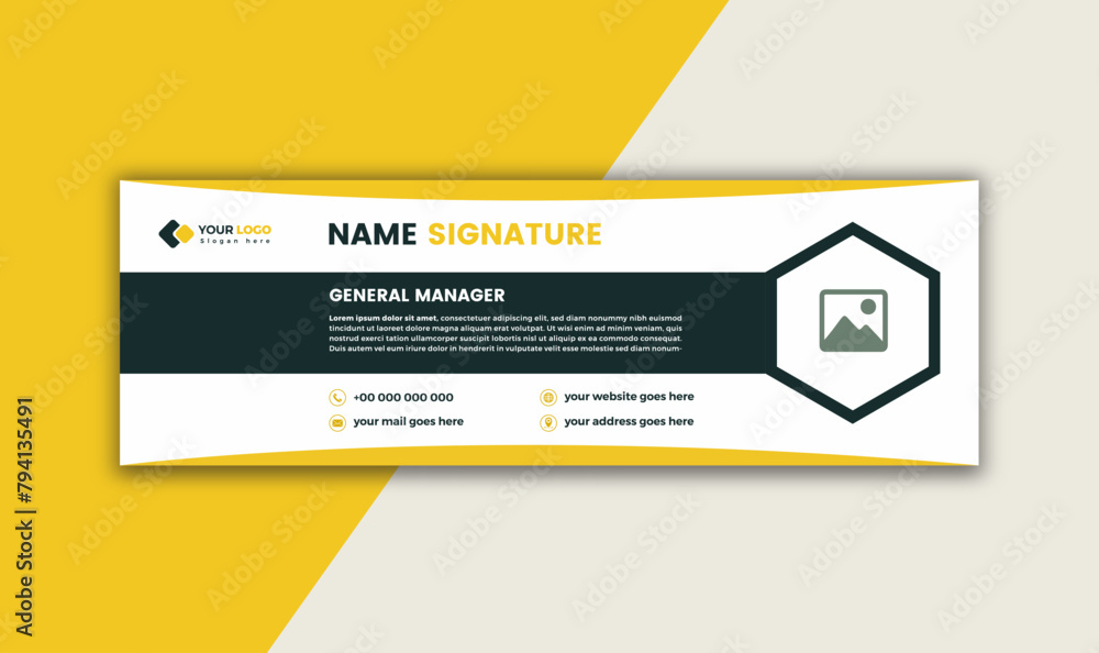 Professional Email signature template design. Corporate, Modern Eye ...