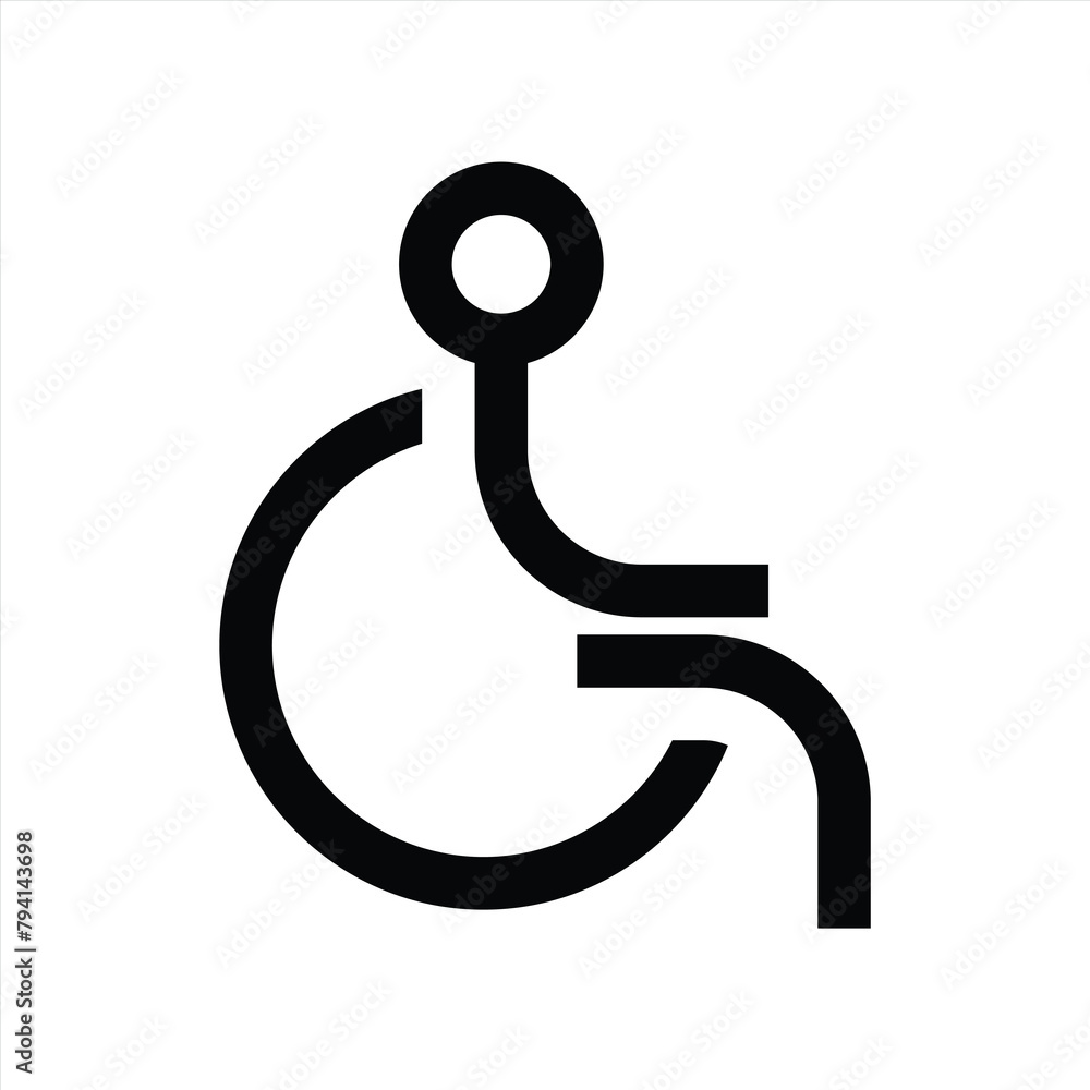 simple disability icon for public transport, and public areas vector ...