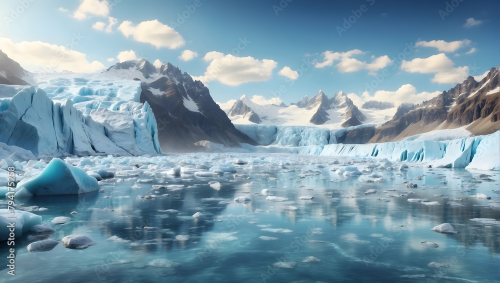 Rapid Glacial Melting Captured: A Photo Real Representation of the ...