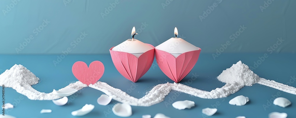 A set featuring a unity candle or vessels for a sand ceremony ...