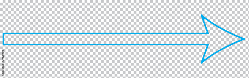 Long arrows icon set. Vector set of trendy long arrows left and right ...