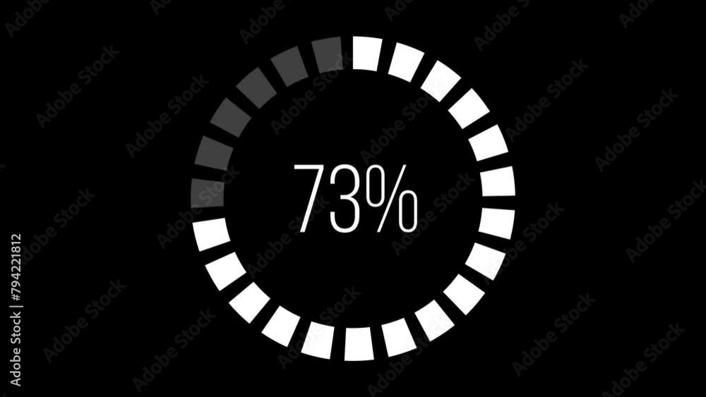 Loading animation or progress bar HUD element digital - pending loading screen - loop with ...