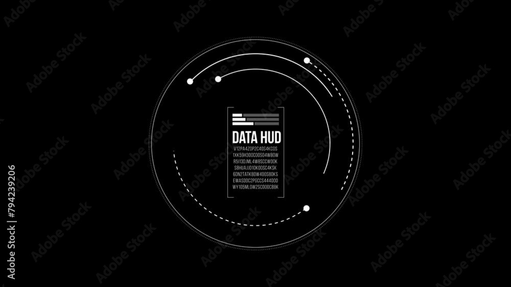 Vidéo Stock Loading animation or progress bar HUD element digital ...