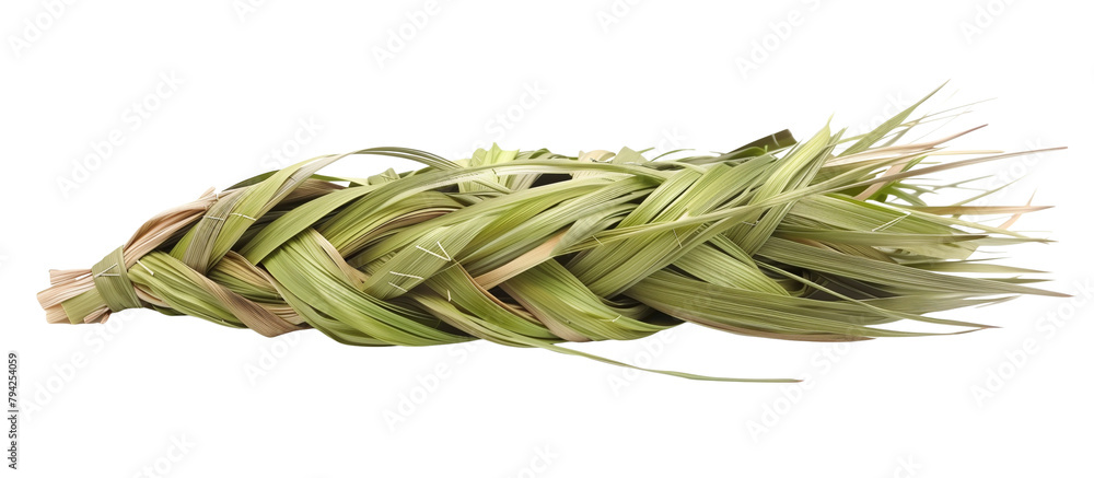 Wave of sweet grass woven into traditional braids, used in crafts and ...