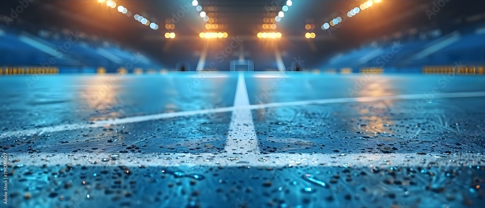 Blurred futsal arena stadium background dynamic and energetic sports ...