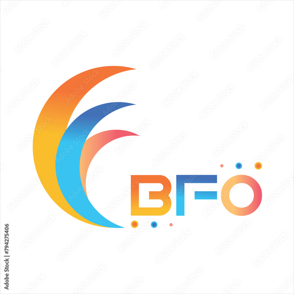 BFO letter technology Web logo design on white background. BFO ...