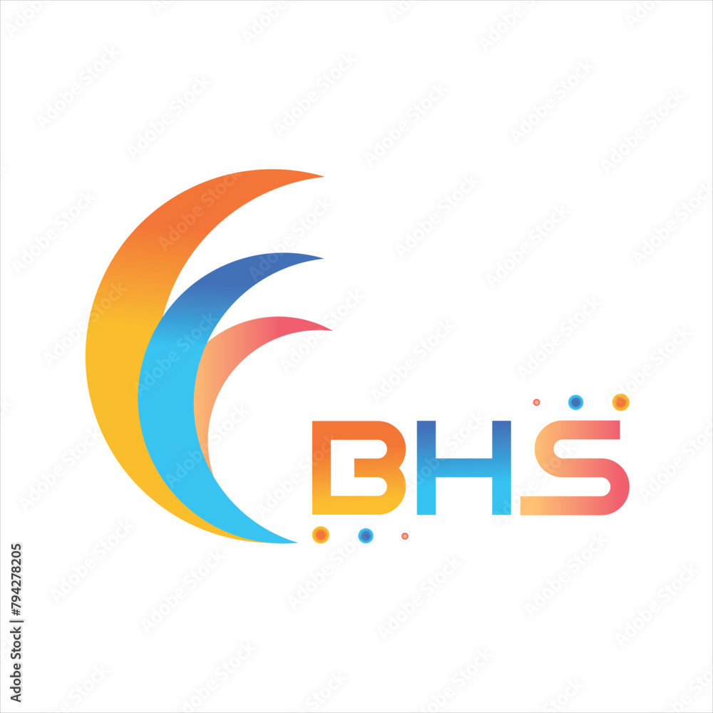BHS letter technology Web logo design on white background. BHS ...