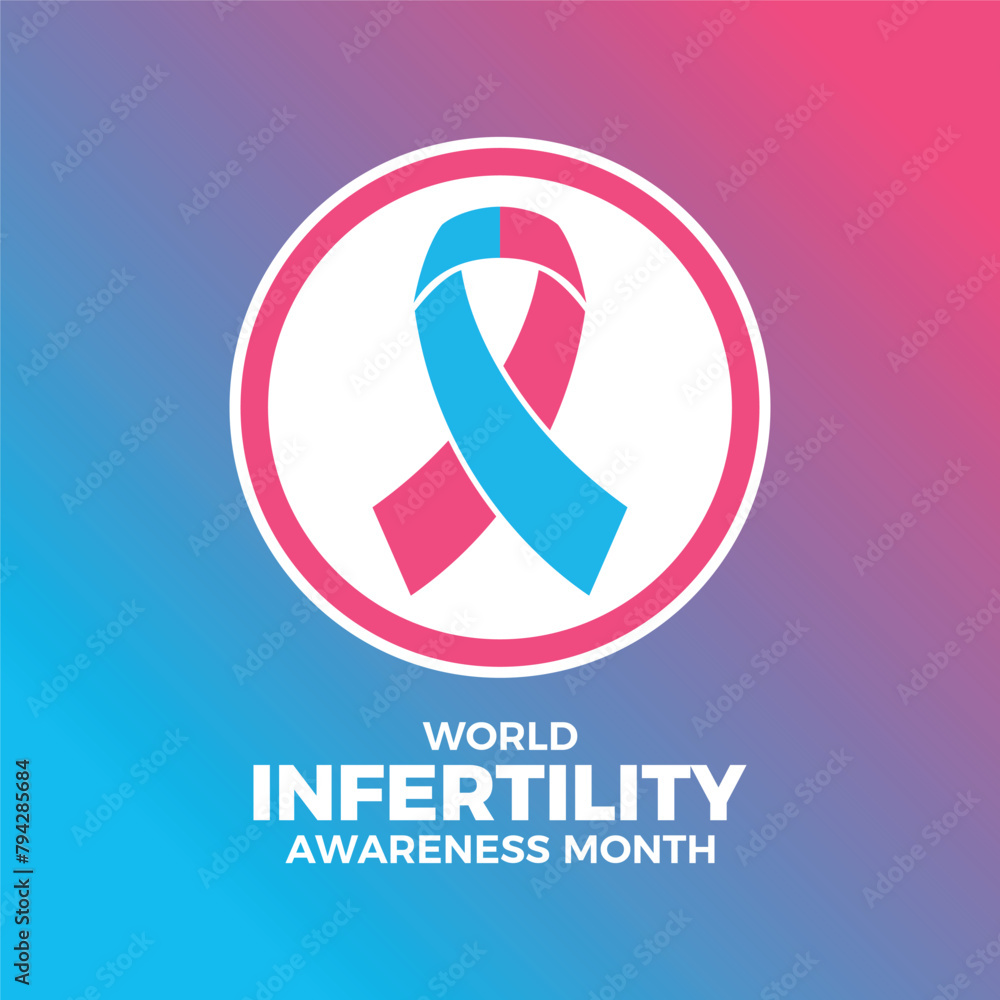 June is World Infertility Awareness Month poster vector illustration ...