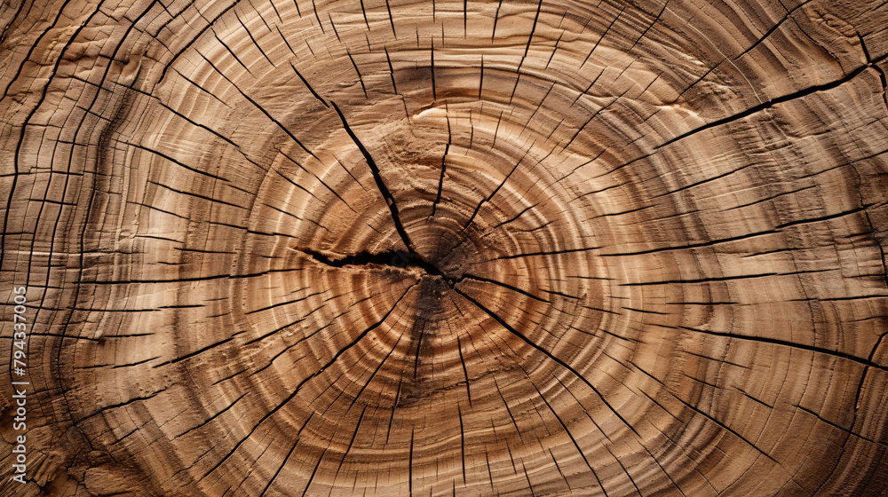 Detailed photo of annual tree rings on a maple tree. Pattern in nature ...