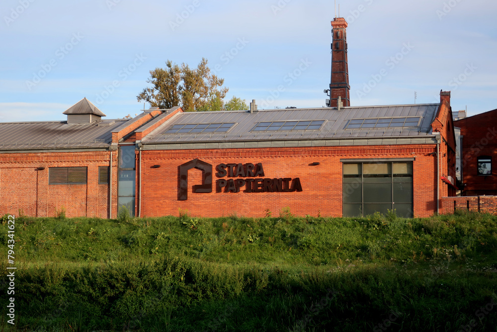 Stara Papiernia shopping mall in Old Paper factory building. KONSTACIN ...