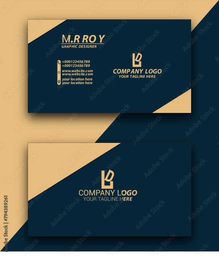 Modern and simple business card design Modern presentation card with ...