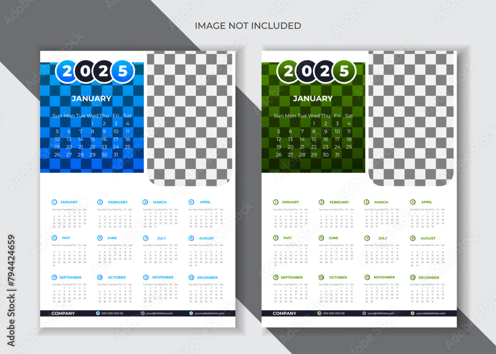 Medical Wall Calendar Design Template 2025 for your office and company ...
