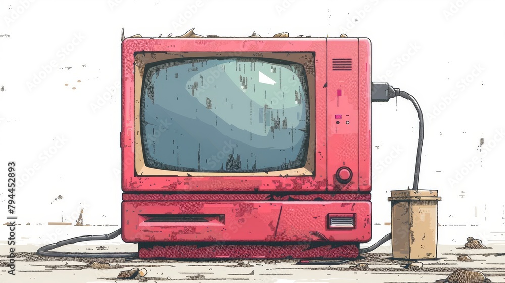 Dialog box in 90s, 00s design style. 1980's UI, digital screen popup ...