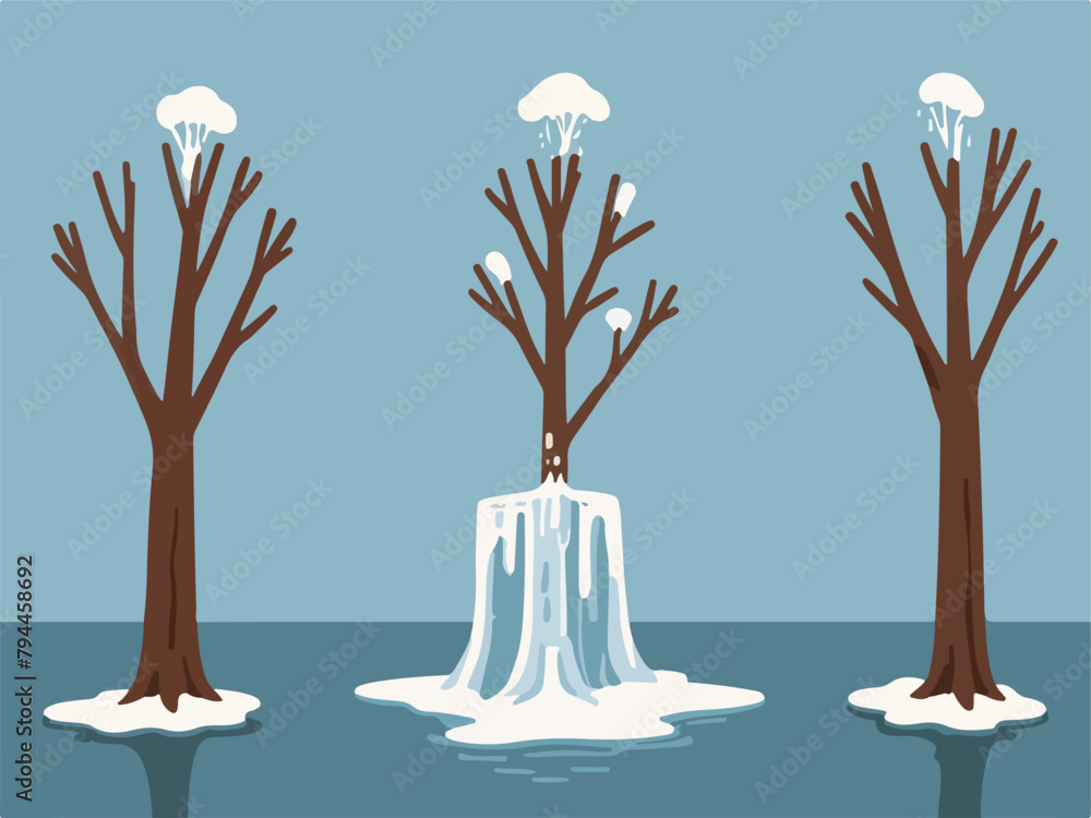 Danger Signs - Global Warming with a vector depicting a dry tree in a ...