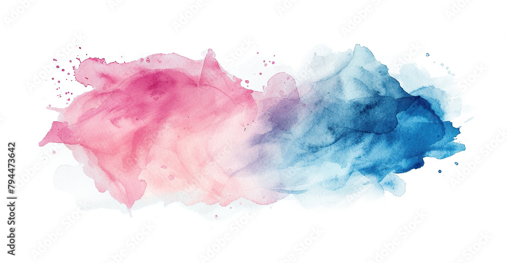 Abstract blue pink watercolor paint brush stroke flow texture PNG ...
