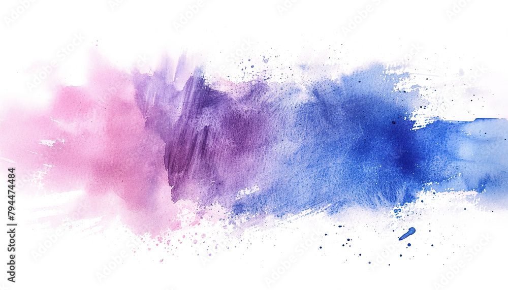 Abstract blue pink watercolor paint brush stroke flow texture PNG ...