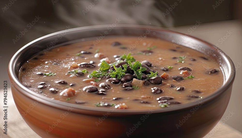 Minimalist red bean porridge presentation, simplicity meets flavor ...