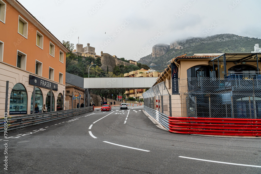 La Rascasse curve of the Monaco Formula 1 circuit, open to traffic ...
