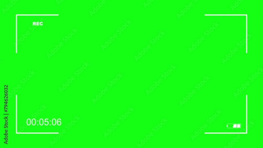 Video Recording frame layout viewfinder, Greenscreen Camera viewfinder ...