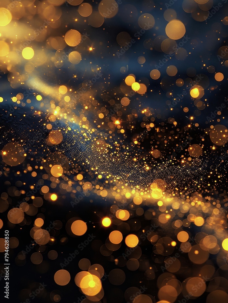 Gold and White Sparkles Bokeh Digital Background Overlay for Photoshop ...