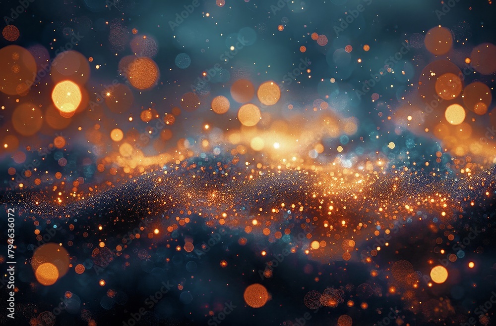 Gold and White Sparkles Bokeh Digital Background Overlay for Photoshop ...