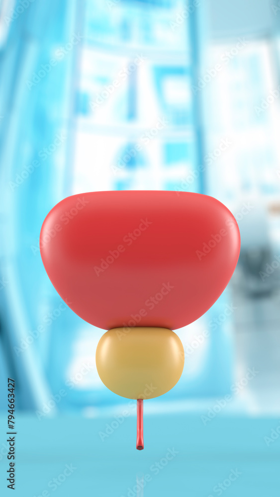 Prostate disease and treatment. Anatomical model of the male ...