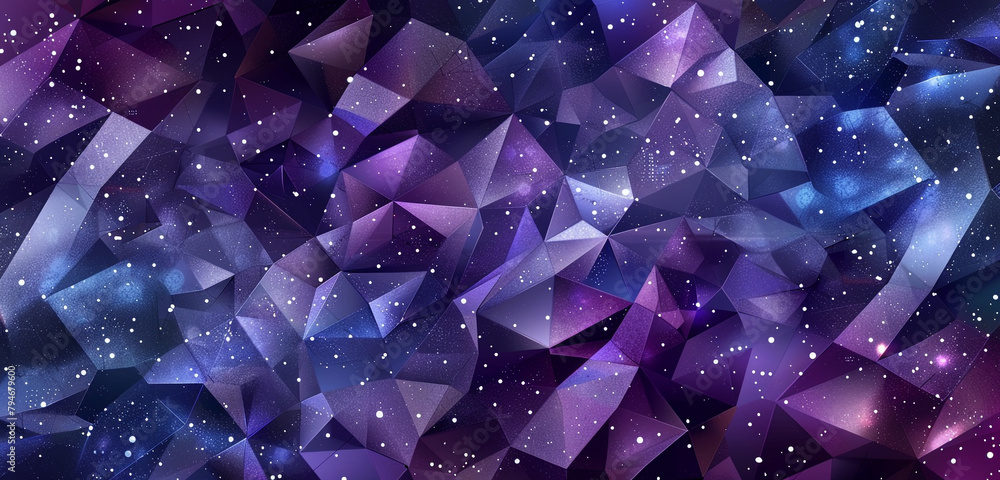 Deep space inspired low poly design with a cosmic color palette. Stock ...