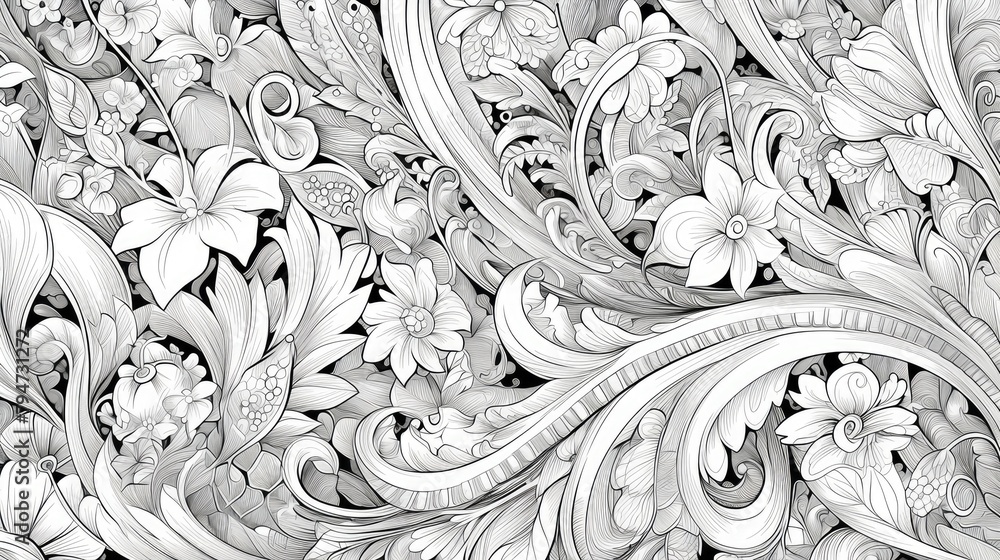 Discover the captivating Tracery pattern featuring intricate Mehndi ...