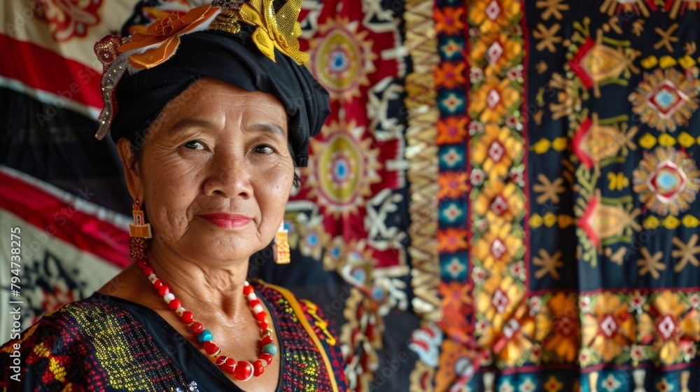 Clad in traditional attire a cultural envoy stands tall and ...