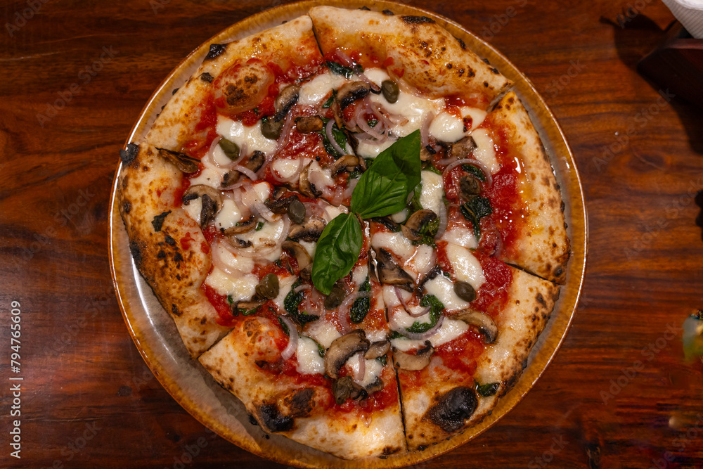 neapolitan homemade pizza margarita from the brick oven. Napoleon ...