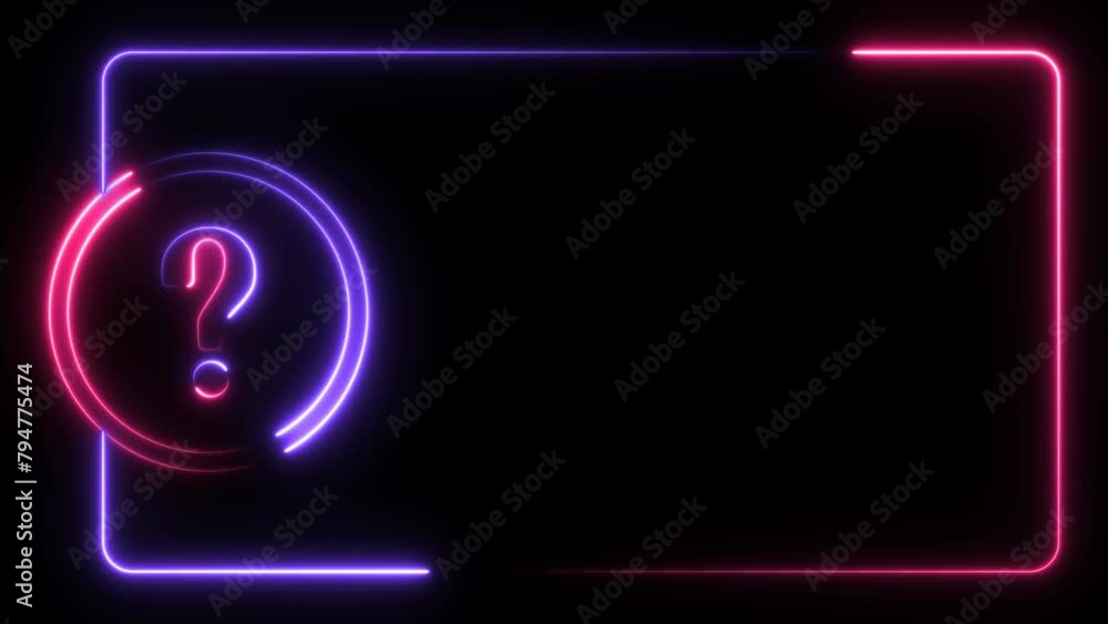 Question Mark frame Motion Element transparent background animation ...