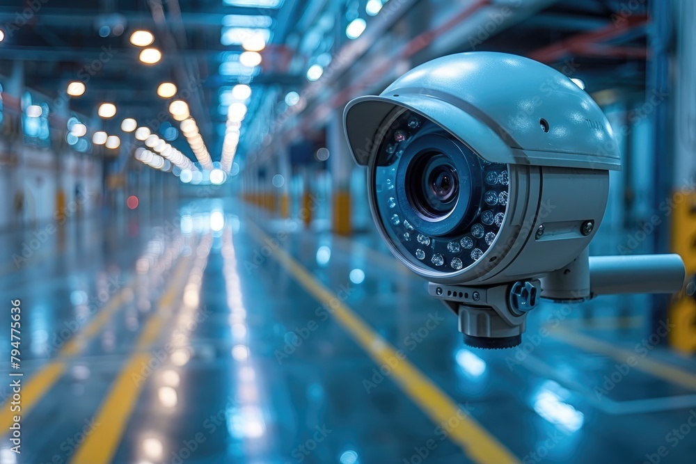 Industrial compound secured with thermal imaging cameras, perimeter ...