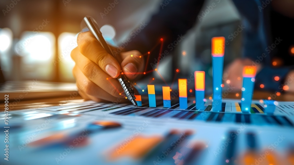 Detailed Financial Analytics Dashboard with Colorful Business Charts ...