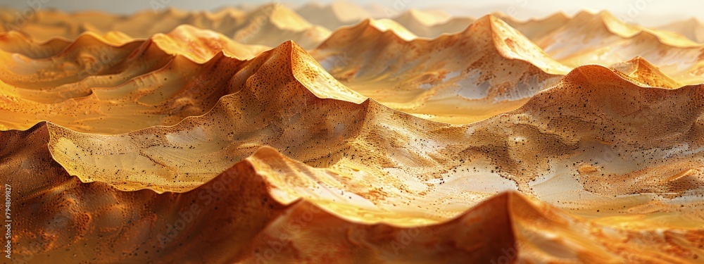 Detailed study of sand dune patterns, understanding desert ...