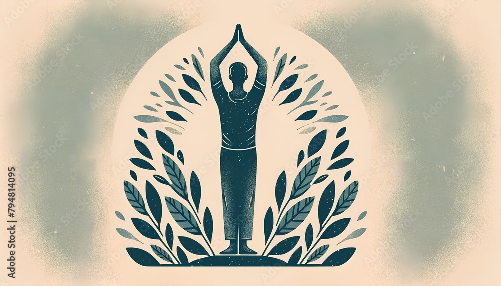 The Mountain Pose (Tadasana), a basic standing yoga posture that ...
