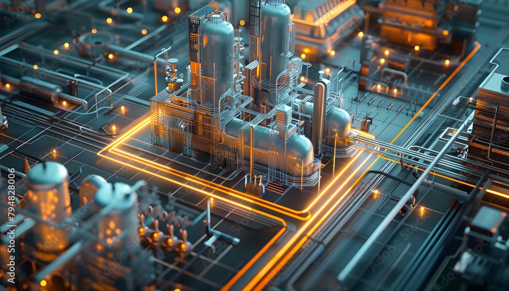 Intricate Digital Twin Simulation of a Futuristic Industrial Power ...