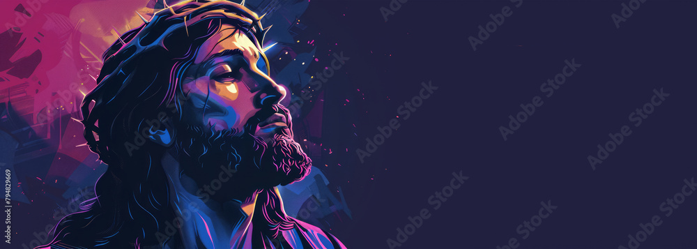 Jesus Christ banner with Copy space, Jesus of Nazareth a first century ...