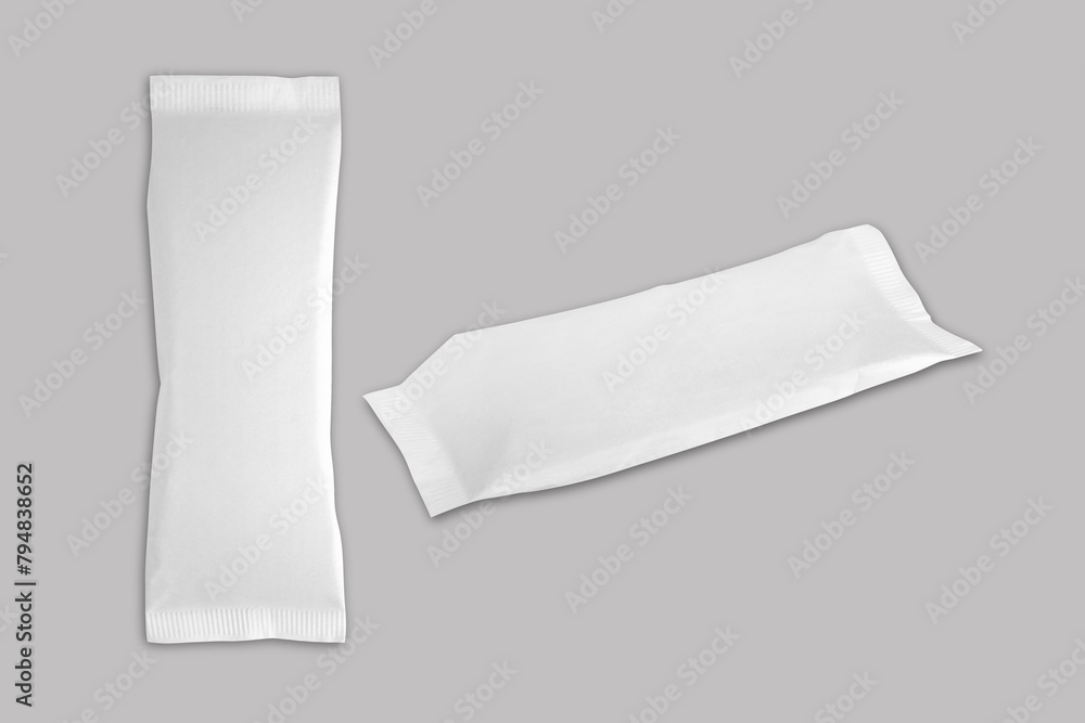 Popsicle package mockup template isolated on a background. Realistic 3d ...